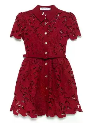 SELF-PORTRAIT Floral-lace Mini Dress