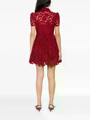 SELF-PORTRAIT Floral-lace Mini Dress