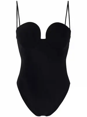 Magda Butrym Sweetheart Neckline Swimsuit - Black