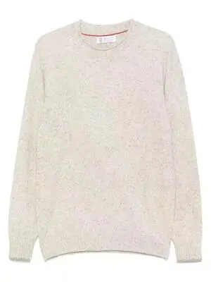 Brunello Cucinelli Mélange-effect Jumper - Grey