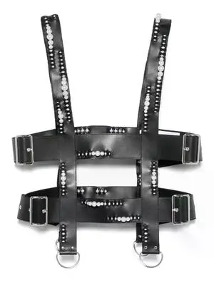 Noir Kei Ninomiya Faux-leather Harness Vest - Black