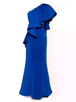 SAIID KOBEISY Ruffled Scuba Long Dress