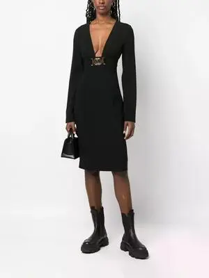 Moschino Logo-plaque Long-sleeved Dress