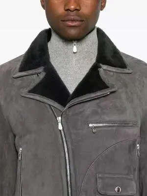 Brunello Cucinelli Suede Biker Jacket