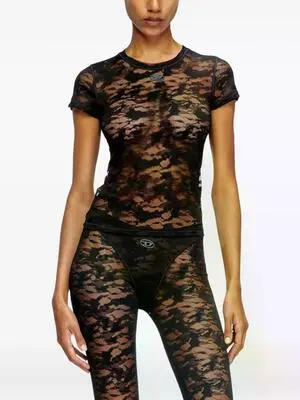 DIESEL® Lace-embroidered T-shirt