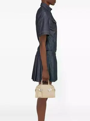 FERRAGAMO Studded Leather Hug Tote Bag