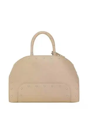 FERRAGAMO Studded Leather Hug Tote Bag