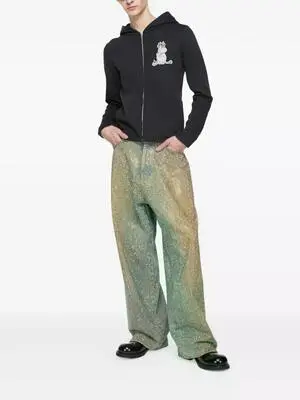 Acne Studios Zip-up Hoodie With Embroidered Applique