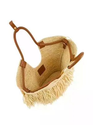Zimmermann Fringed Straw Handbag
