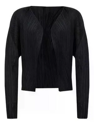 Issey Miyake Pleated Open-front Cardigan
