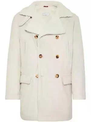 Brunello Cucinelli Double-breasted Wool Coat - Neutrals