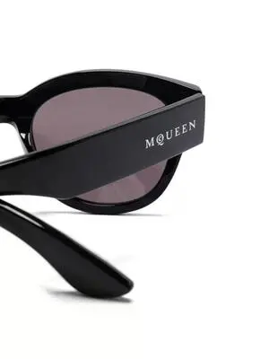 Alexander McQueen Round-frame Sunglasses - Black