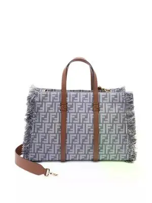 Fendi Logo-jacquard Tote Bag - Blue