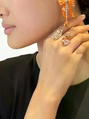 ANABELA CHAN 18kt Gold Vermeil Multi-stone And Diamond Ring - Yellow