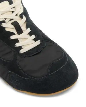Bottega Veneta Orbit Flash Lace Up Sneakers - Nero