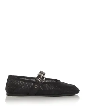 Miu Miu Mary Jane Flats - Nero