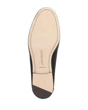 Veronica Beard Chain Detail Suede Loafer Flats - Navy