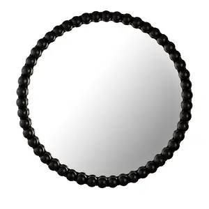 TOV FURNITURE Baria Round Mirror - Black