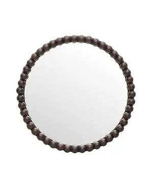TOV FURNITURE Baria Round Mirror Brown