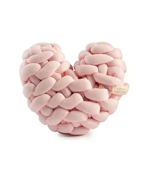 DOMANI HOME Knit Heart Knot Pillow - Light Pink