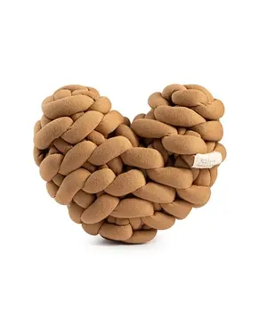 DOMANI HOME Knit Heart Knot Pillow - Taupe