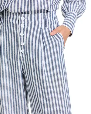 Aqua Ankle Wide-leg Linen-viscose Pants