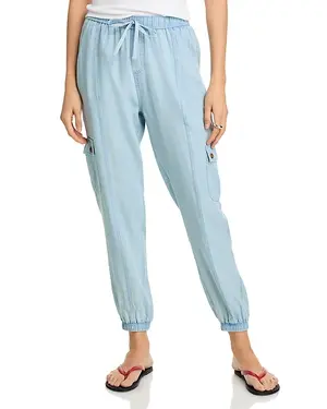 Aqua Chambray Joggers