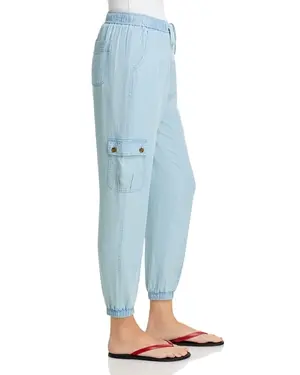 Aqua Chambray Joggers