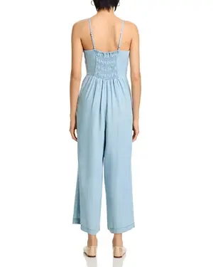 Aqua Chambray Jumpsuit