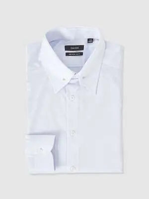 REISS Caldwell Slim Fit Cotton Pin Collar Shirt