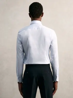 REISS Caldwell Slim Fit Cotton Pin Collar Shirt