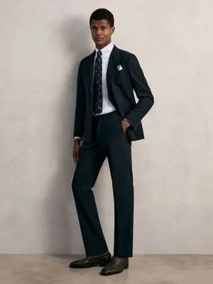 REISS Caldwell Slim Fit Cotton Pin Collar Shirt