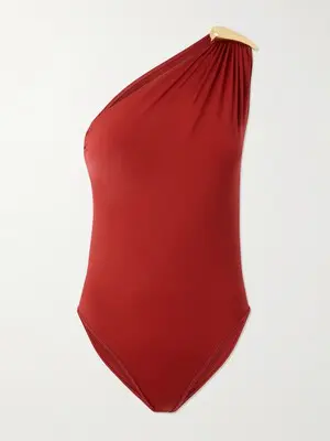 Bottega Veneta One-shoulder Swimsuit With Embellishment - Red