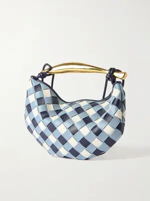 Bottega Veneta Mini Intrecciato Leather Sardine Shoulder Bag - Blue