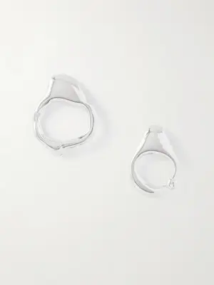 YSSO Droplet Mist Sterling Hoop Earrings