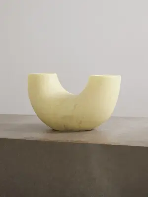 Dinosaur Designs Horn Large Resin Vase - Yellow