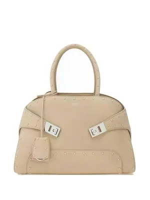 FERRAGAMO Hug Stud-embellished Tote Bag