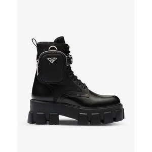 Prada Silver Tone Boots For Women