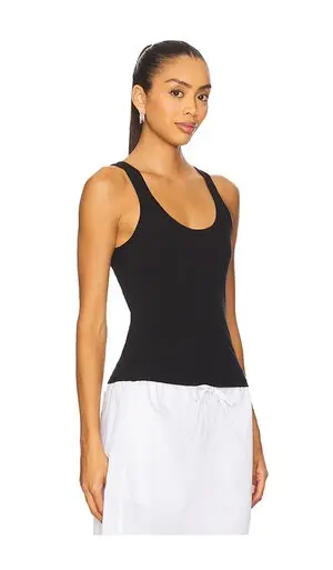 LESET Laura Scoop Neck Tank - Black