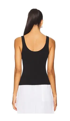 LESET Laura Scoop Neck Tank - Black