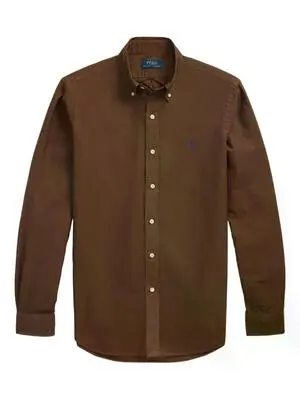 Ralph Lauren Garment-dyed Oxford Shirt Brown