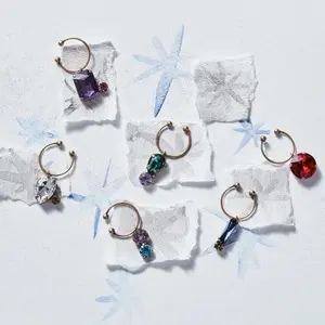 JOANNA BUCHANAN Jeweled Wine Charms - Red