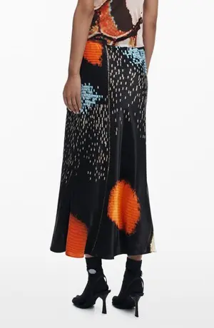 Desigual Printed Midi Skirt