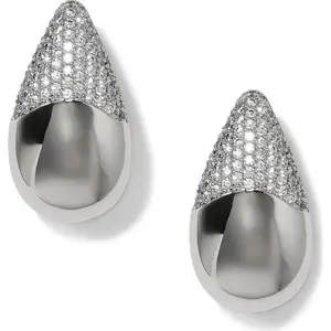 Nadri Alma Pavé Teardrop Earrings - Rhodium
