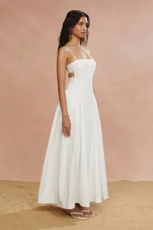 AMUR Aliza Midi Poplin Dress