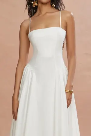 AMUR Aliza Midi Poplin Dress