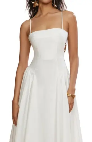 AMUR Aliza Midi Poplin Dress
