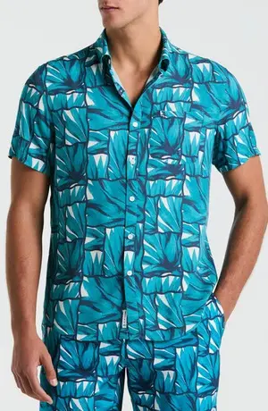 ORIGINAL PENGUIN Agave Short Sleeve Button-up Shirt