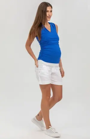 PIETRO BRUNELLI Pleated Maternity Shorts