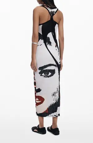 Desigual Printed Racerback Maxi Dress